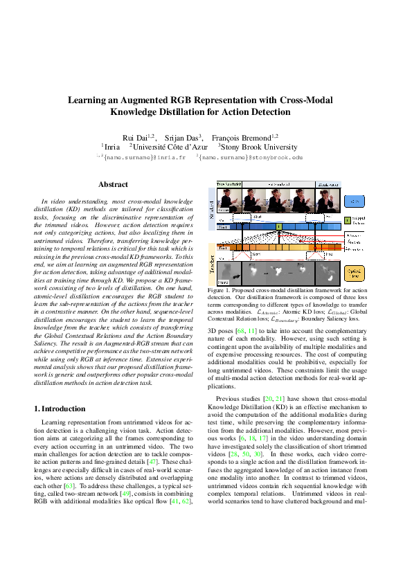 (PDF) Learning an Augmented RGB Representation with Cross-Modal Knowledge Distillation for ...
