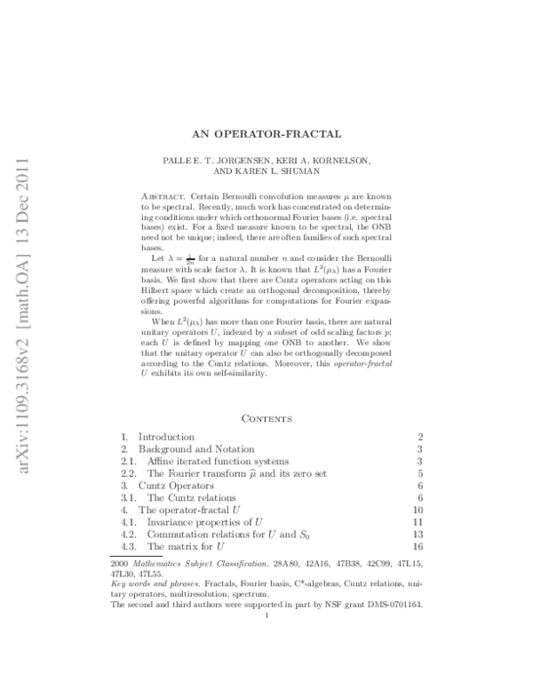 (PDF) An Operator-fractal