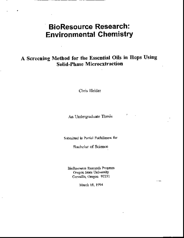 (PDF) BioResource Research : Environmental Chemistry A Screening Method ...