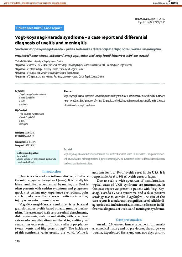 (PDF) Vogt-Koyanagi-Harada syndrome