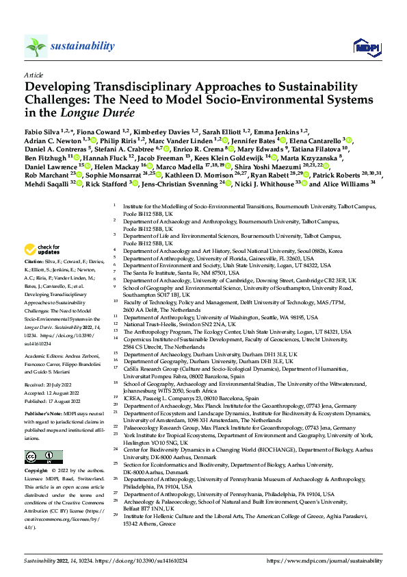 (PDF) Developing Transdisciplinary Approaches to Sustainability Challenges: The Need to Model ...