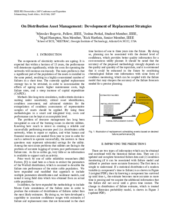 (PDF) On Distribution Asset Management: Development of Replacement ...