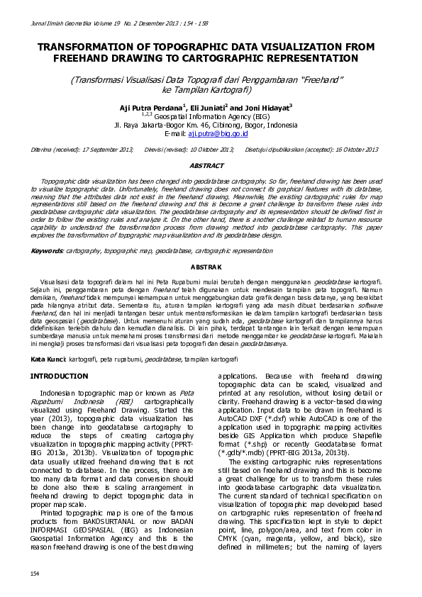 (PDF) Transformation of Topographic Data Visualization from Freehand Drawing to Cartographic ...