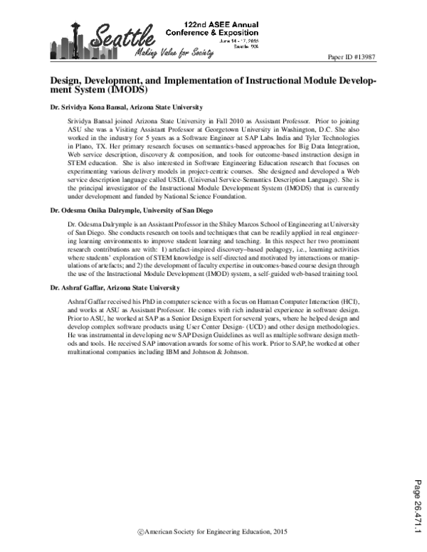 (PDF) Design, Development, and Implementation of Instructional Module Development System (IMODS)