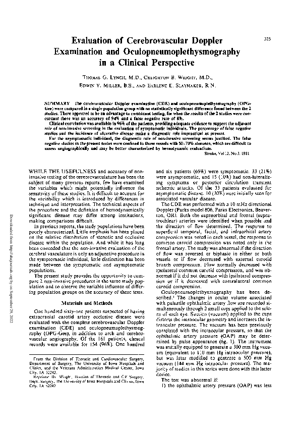 (PDF) Evaluation of cerebrovascular Doppler examination and ...