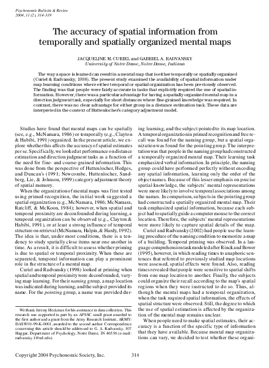 (PDF) The accuracy of spatial information from temporally and spatially ...