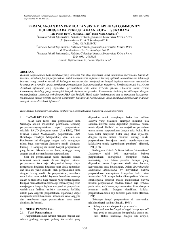 (PDF) Perancangan Dan Pembuatan Sistem Aplikasi Community Building Pada ...