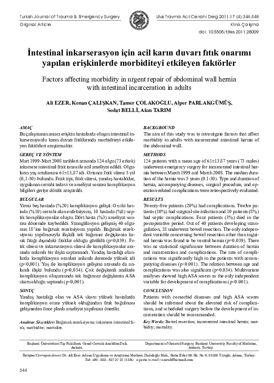 (PDF) Factors affecting morbidity in urgent repair of abdominal wall ...