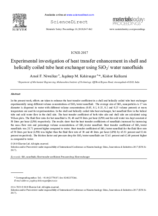 (PDF) Experimental investigation of heat transfer enhancement in pool boiling using novel Ag/ZnO ...