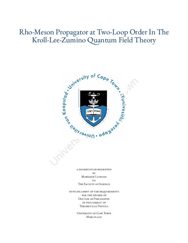 (PDF) Rho-Meson propagator at two-loop order in the Kroll-Lee-Zumino ...