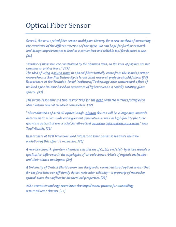 (PDF) Optical Fiber Sensor