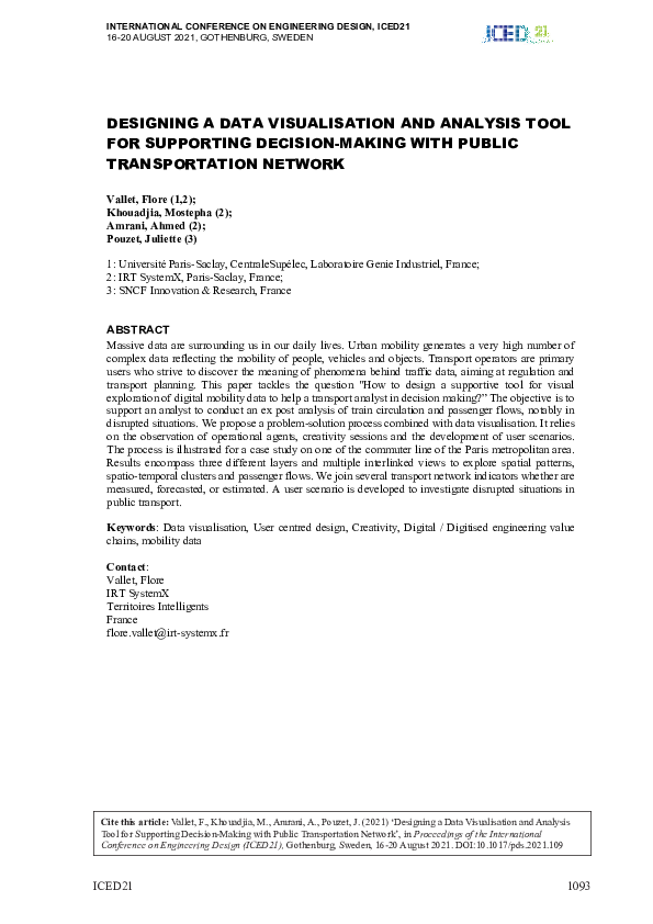 (PDF) Designing a Data Visualisation and Analysis Tool for Supporting Decision-Making with ...
