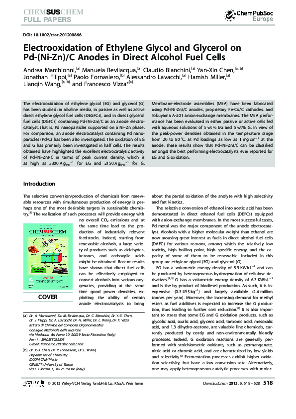 (PDF) Electrooxidation of Ethylene Glycol and Glycerol on Pd-(Ni-Zn)/C Anodes in Direct Alcohol ...