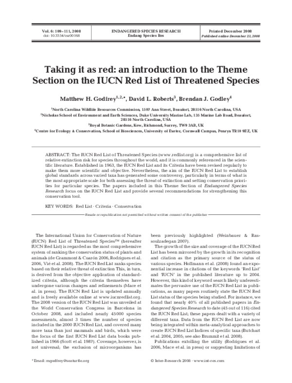 (PDF) Taking it as red: an introduction to the Theme Section on the ...