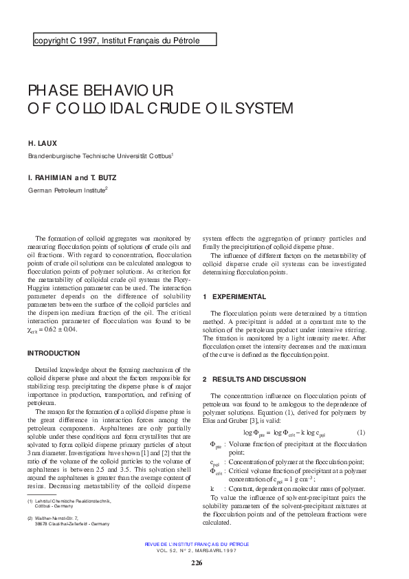 Pdf Phase Behaviour Of Colloidal Crude Oil Systems Thorsten Butz 