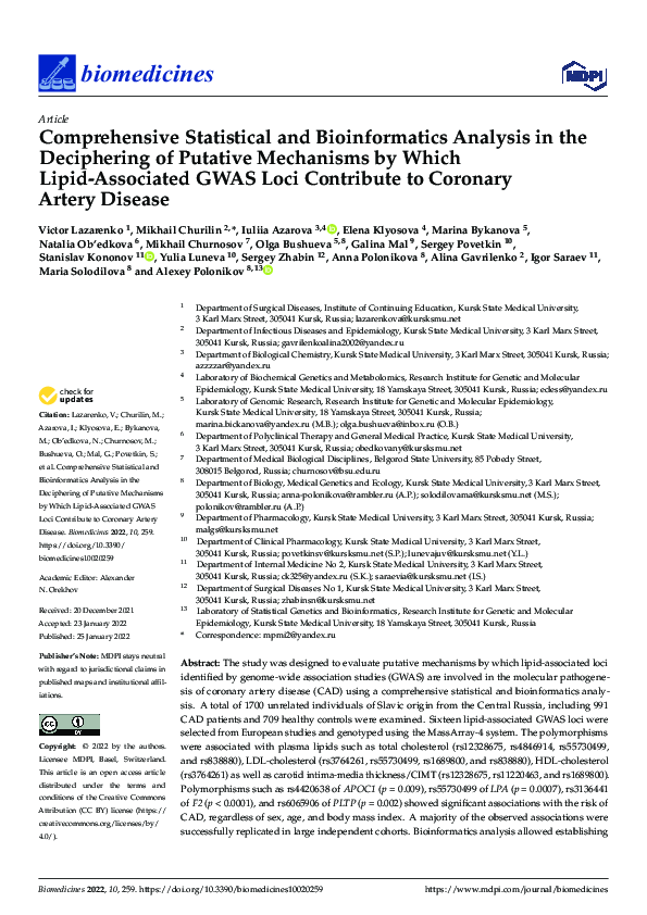 (PDF) Comprehensive Statistical and Bioinformatics Analysis in the Deciphering of Putative ...