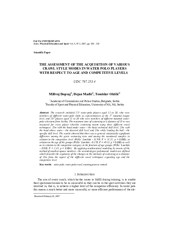 (PDF) The assessment of the acquisition of various crawl style modes in ...