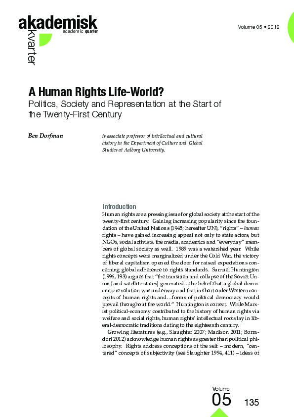 (PDF) A Human Rights Life-World?