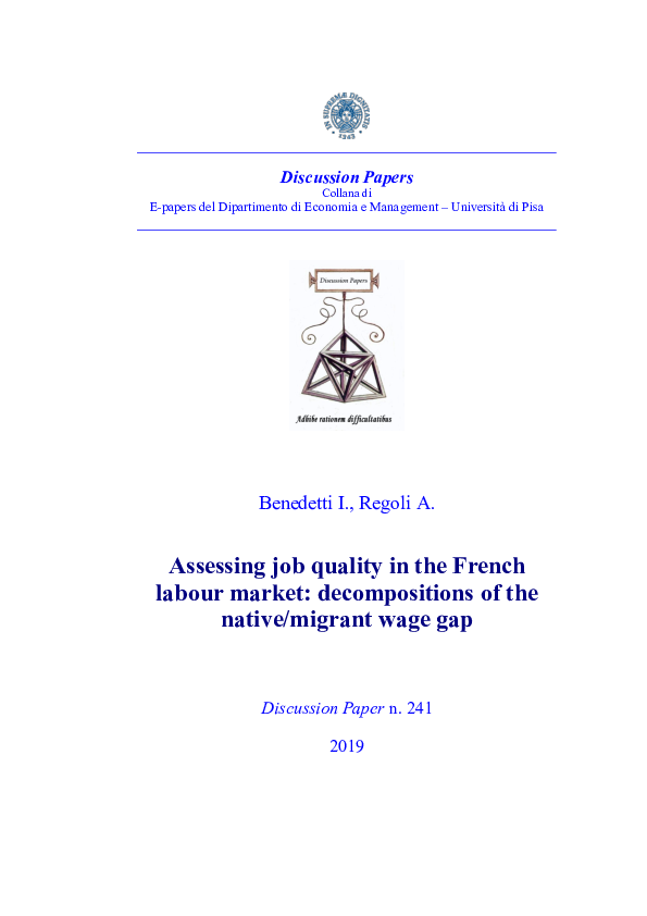 (PDF) Job Quality and Wage Gaps in France
