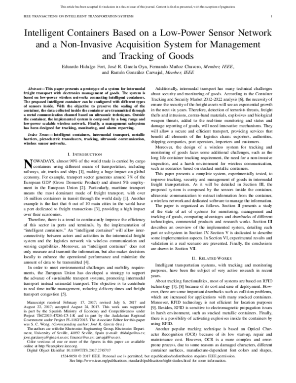 (PDF) Intelligent Containers Based on a Low-Power Sensor Network and a Non-Invasive Acquisition ...