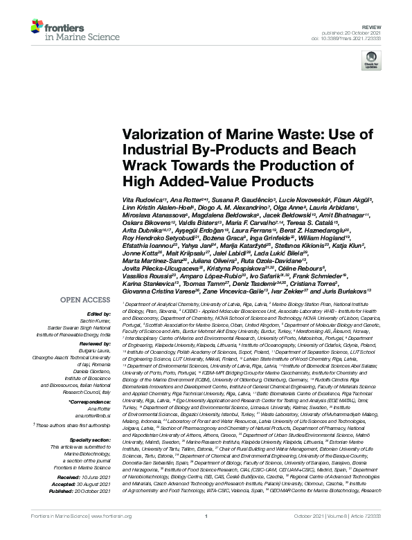 (PDF) Valorization of Marine Waste: Use of Industrial By-Products and ...