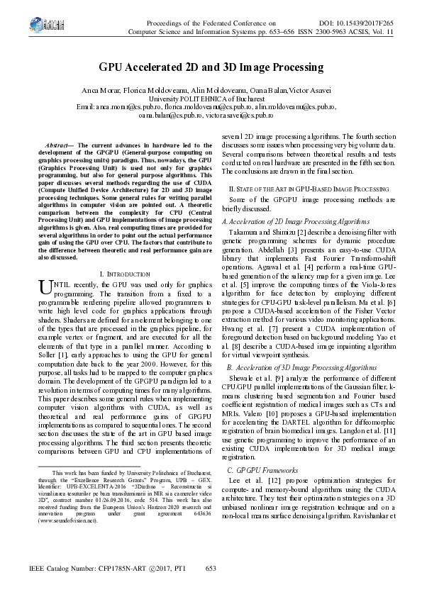 (PDF) GPU Accelerated 2D and 3D Image Processing