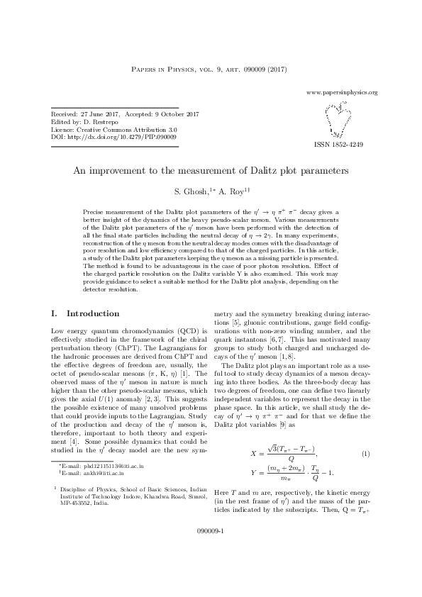 (PDF) An improvement to the measurement of Dalitz plot parameters