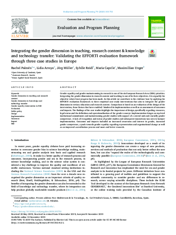 (PDF) Evaluation and Program Planning