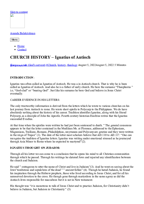 (PDF) Church history
