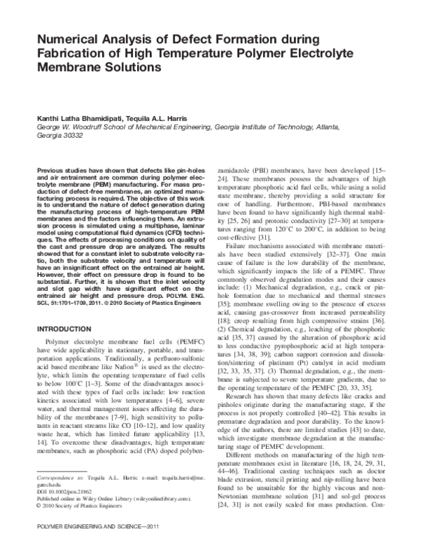 (PDF) Numerical analysis of defect formation during fabrication of high temperature polymer ...