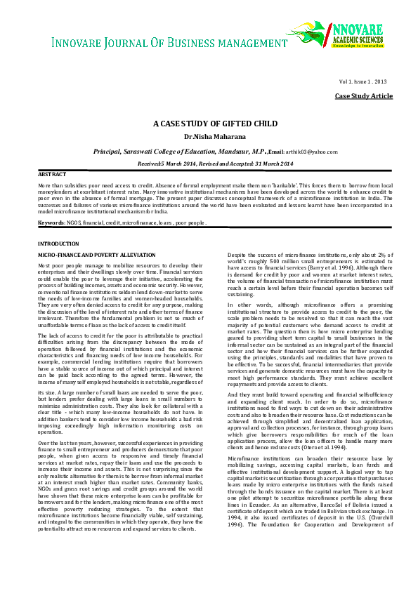 (PDF) A Case Study of Gifted Child