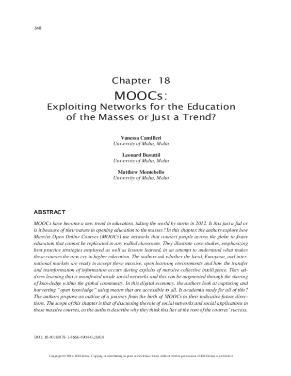 (PDF) MOOCs