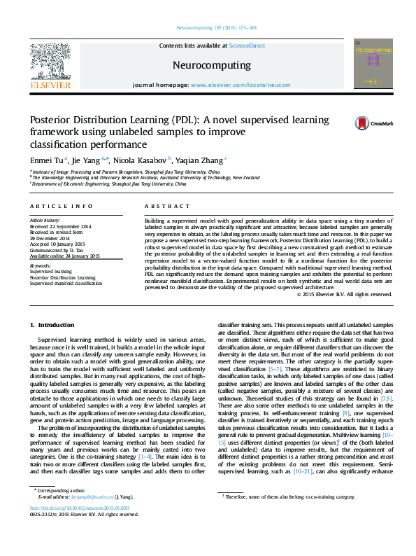 (PDF) Posterior Distribution Learning (PDL): A novel supervised learning framework using ...