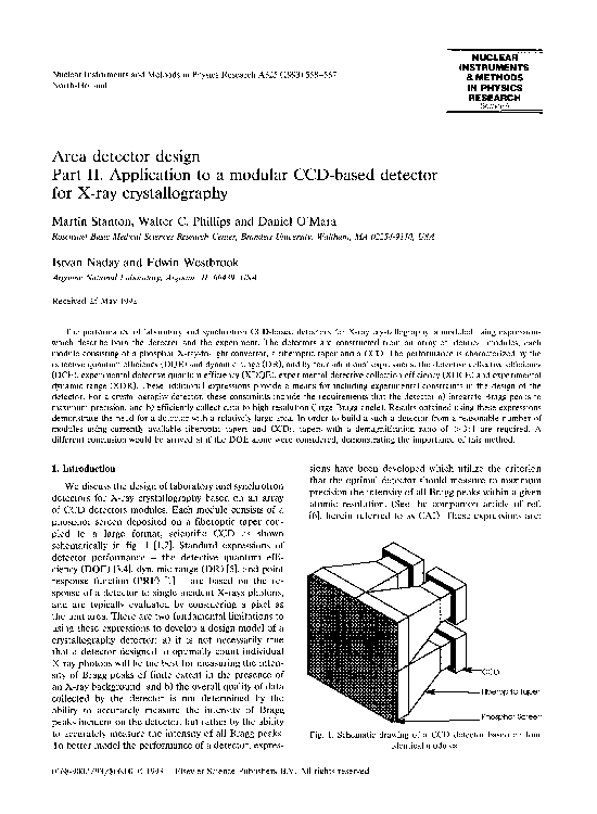 (PDF) Area detector design Part II. Application to a modular CCD-based ...