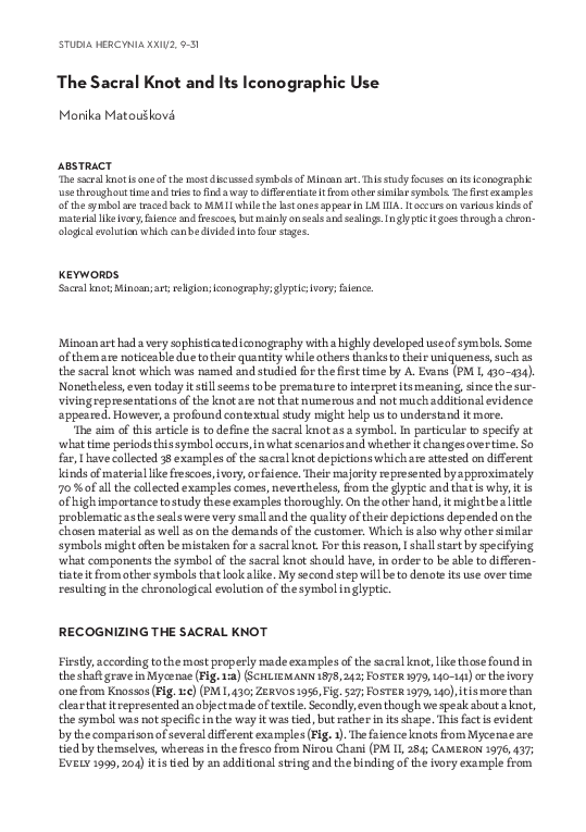 (PDF) The Sacral Knot and Its Iconographic Use