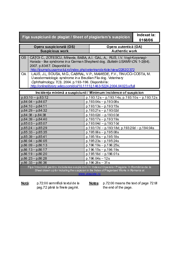 (PDF) Uveodermatologic syndrome in a Brazilian Fila dog