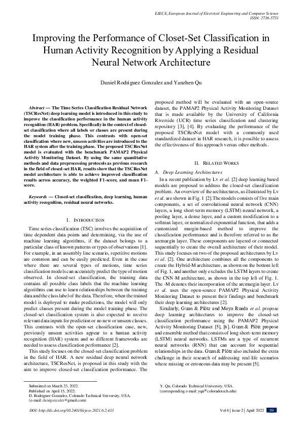 (PDF) Improving the Performance of Closet-Set Classification in Human ...