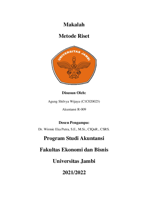(PDF) Makalah Metode Riset