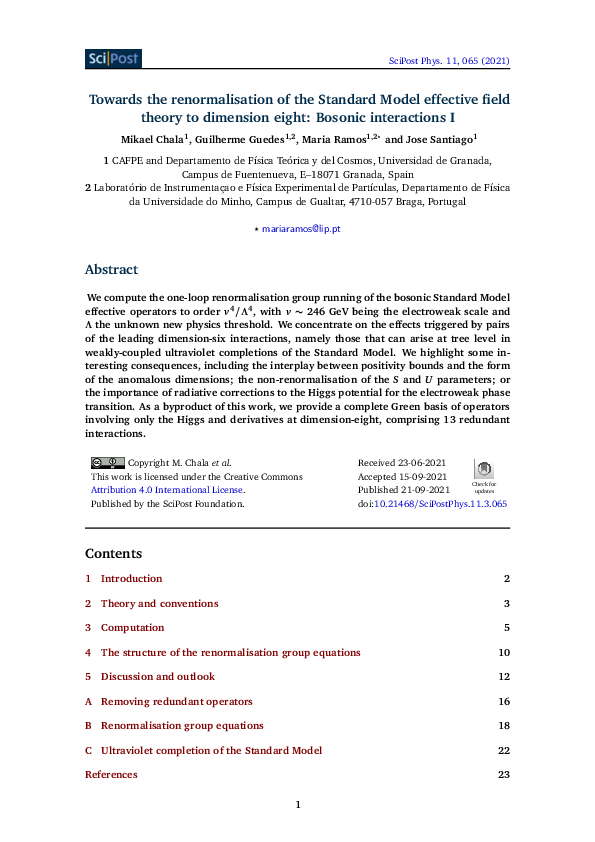 (PDF) Renormalisation of SM Effective Operators to Dimension Eight