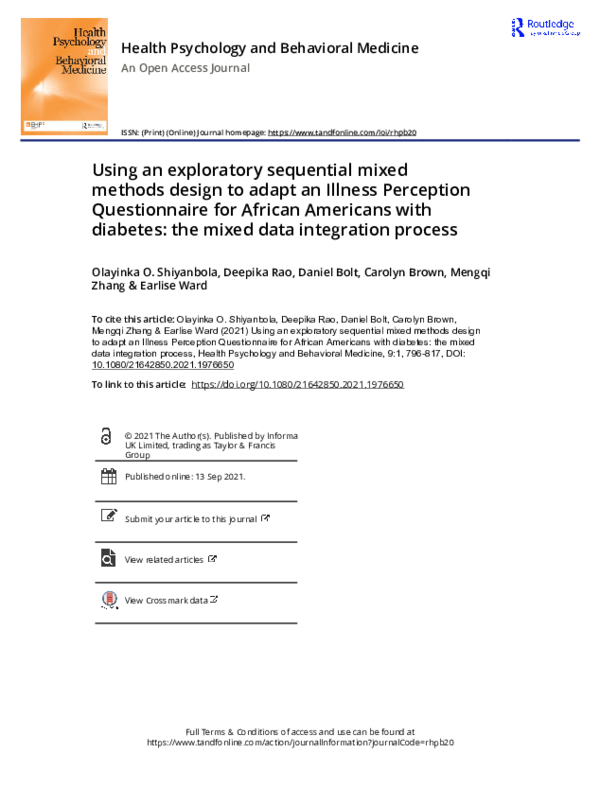 (PDF) Using an exploratory sequential mixed methods design to adapt an ...