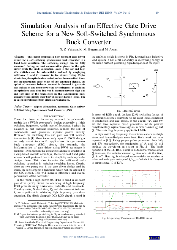 (PDF) Simulation Analysis of an Effective Gate Drive Scheme for a New ...