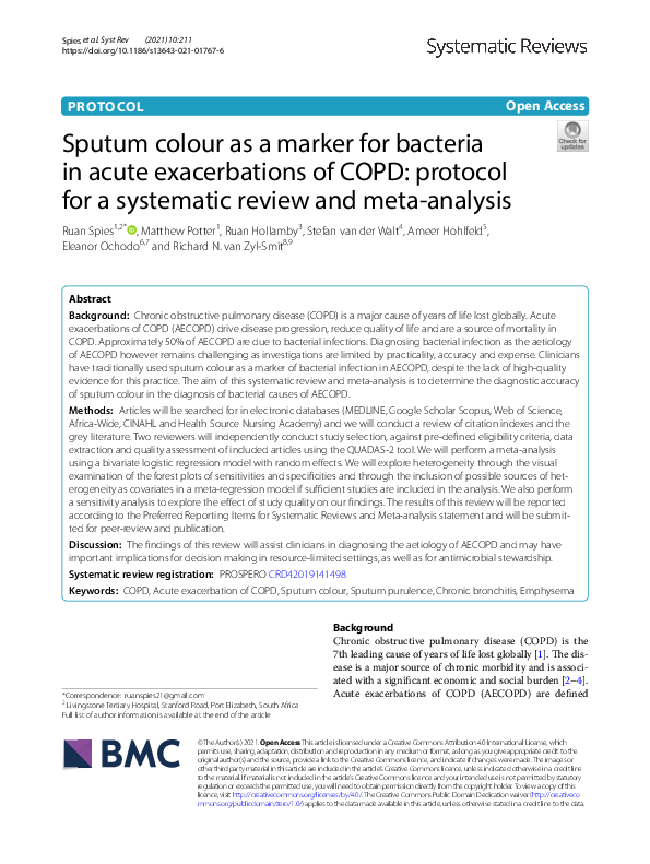 (PDF) Sputum Colour as a Marker for Bacteria in Acute Exacerbations of ...