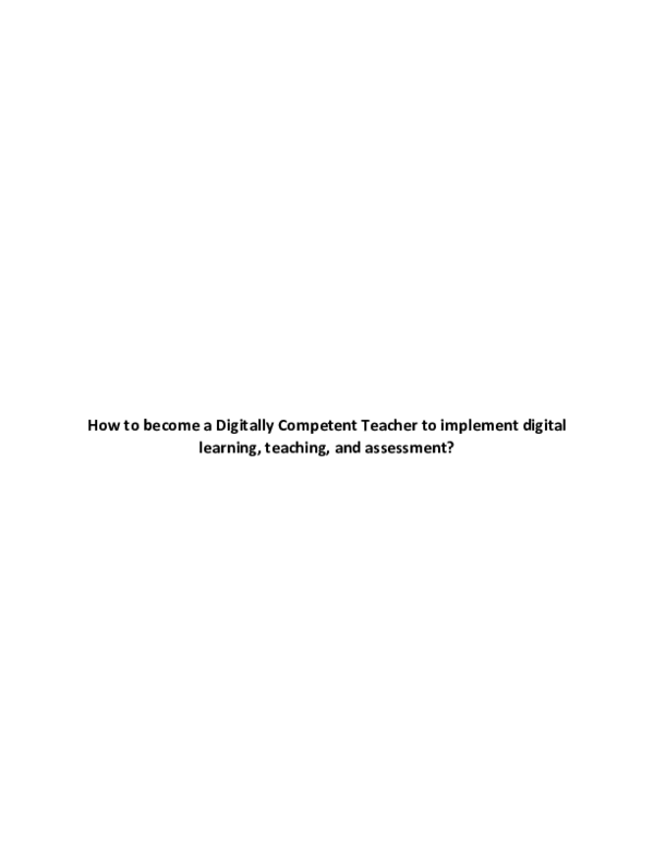 (DOC) How to become a Digitally Competent Teacher to implement digital ...