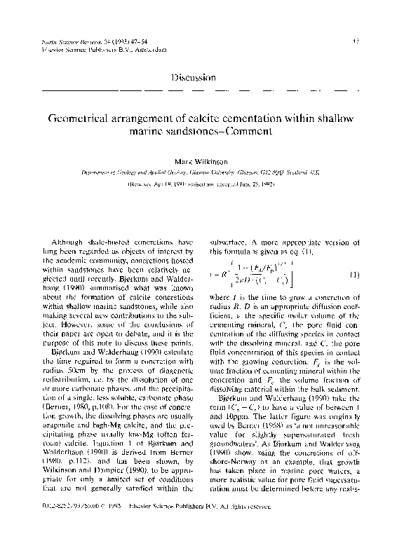 (PDF) Geometrical arrangement of calcite cementation within shallow ...