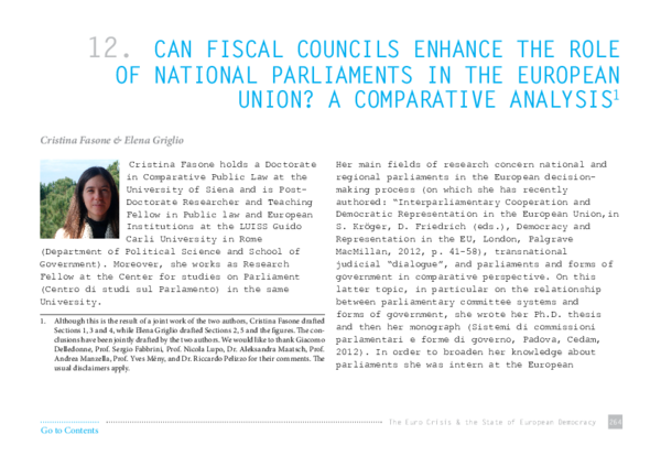 (PDF) Can Fiscal Councils Enhance the Role of National Parliaments in ...