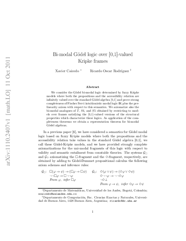 (PDF) Bi-modal Godel logic over [0,1]-valued Kripke frames