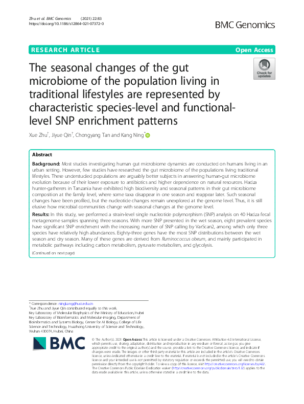 (PDF) The seasonal changes of the gut microbiome of the population living in traditional ...