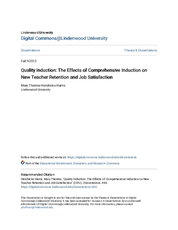 (PDF) Quality Induction: The Effects of Comprehensive Induction on New ...