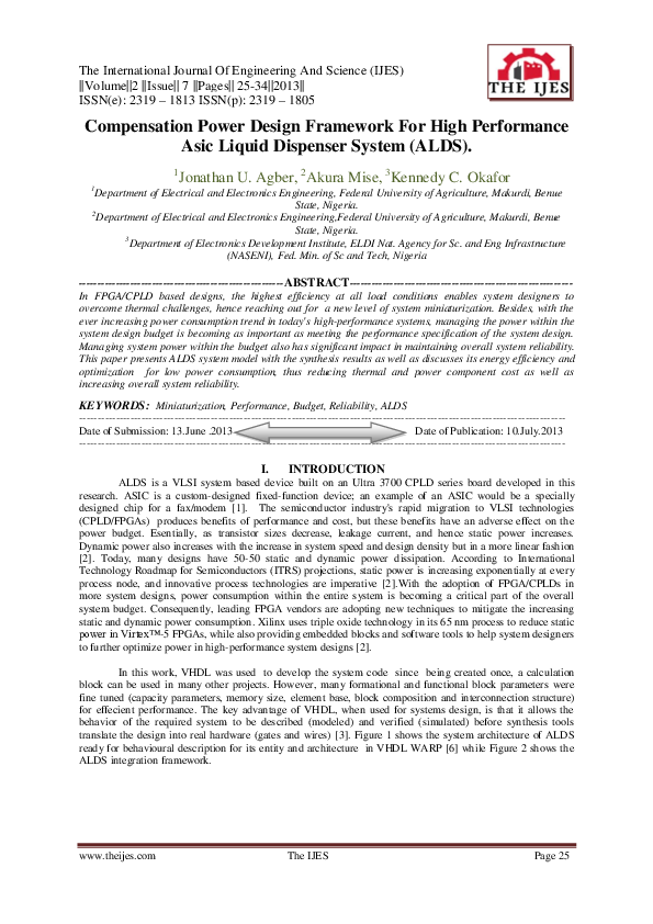 (PDF) Compensation Power Design Framework For High Performance Asic ...