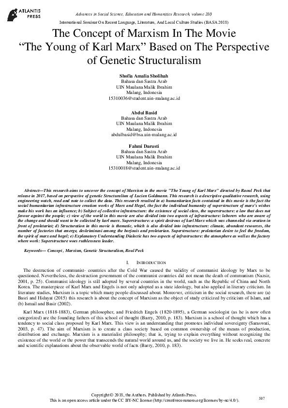 (PDF) The Concept of Marxism In The Movie “ The Young of Karl Marx ...
